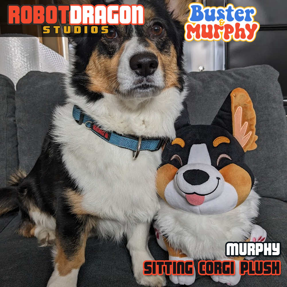 Buster & Murphy: Murphy Sitting Corgi Plush – Robot Dragon Studios